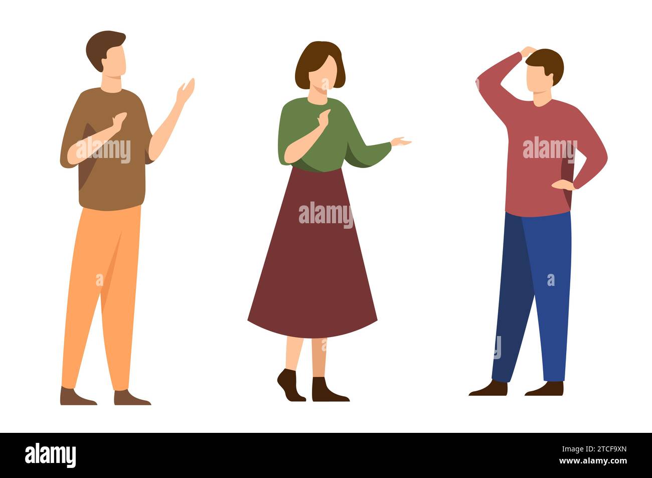 People communicating on white background Stock Vector Image & Art - Alamy