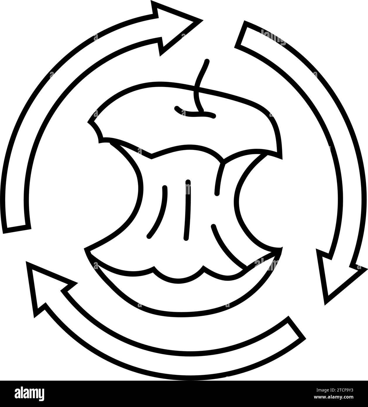 composting green living line icon vector illustration Stock Vector ...