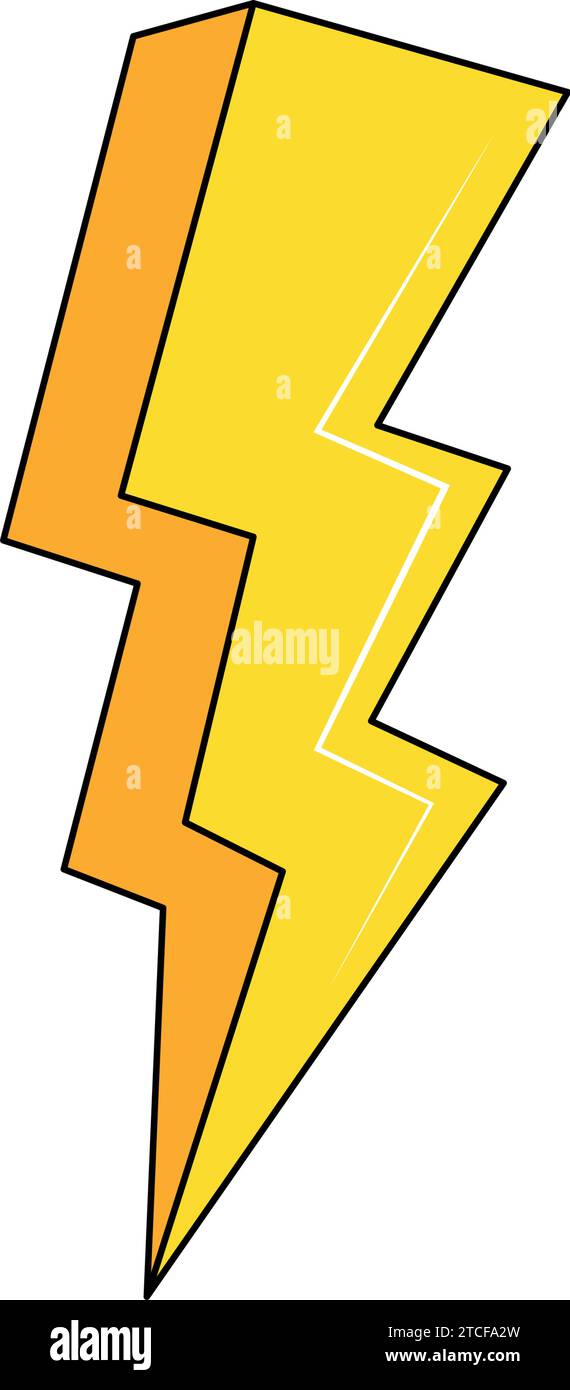 Isolated colored comic thunder icon Vector Stock Vector Image & Art - Alamy