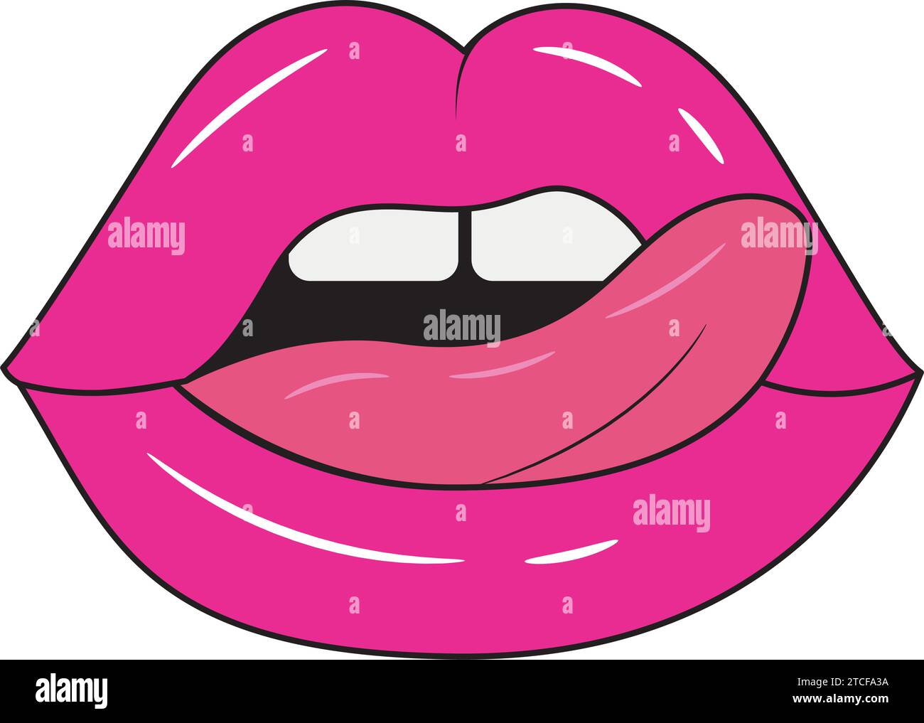 Colored lip Stock Vector Images - Alamy