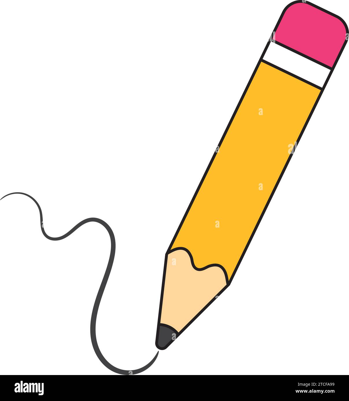 Isolated colored pencil icon Flat design Vector Stock Vector Image ...