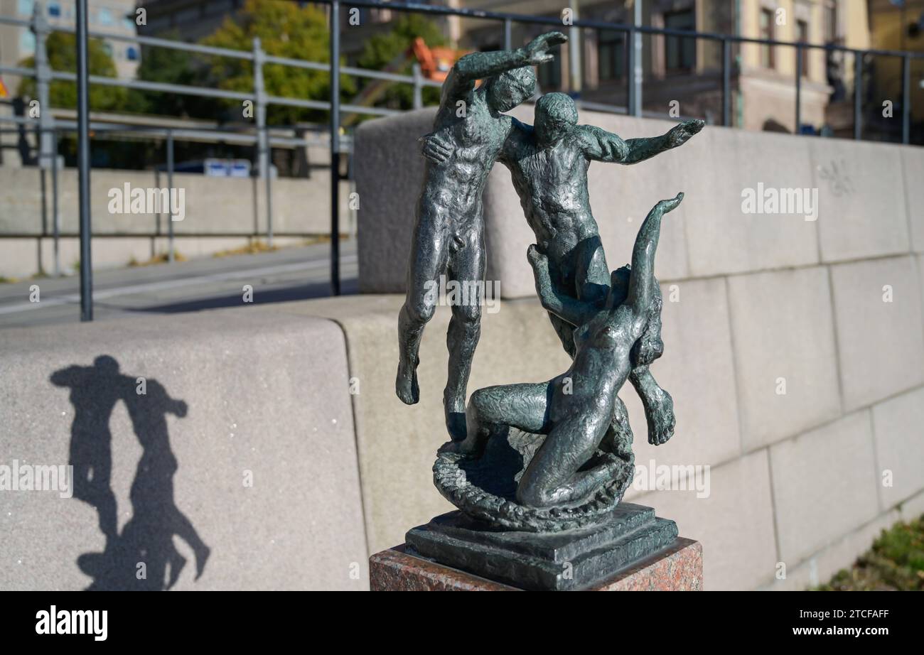Skulptur Vagen och vindarna von Nils Sjögren, Mosebacke torg, Stockholm ...