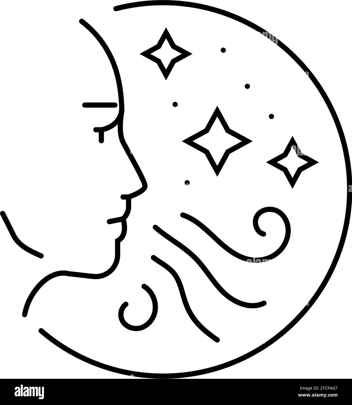 breathing exercises mental health line icon vector illustration Stock ...