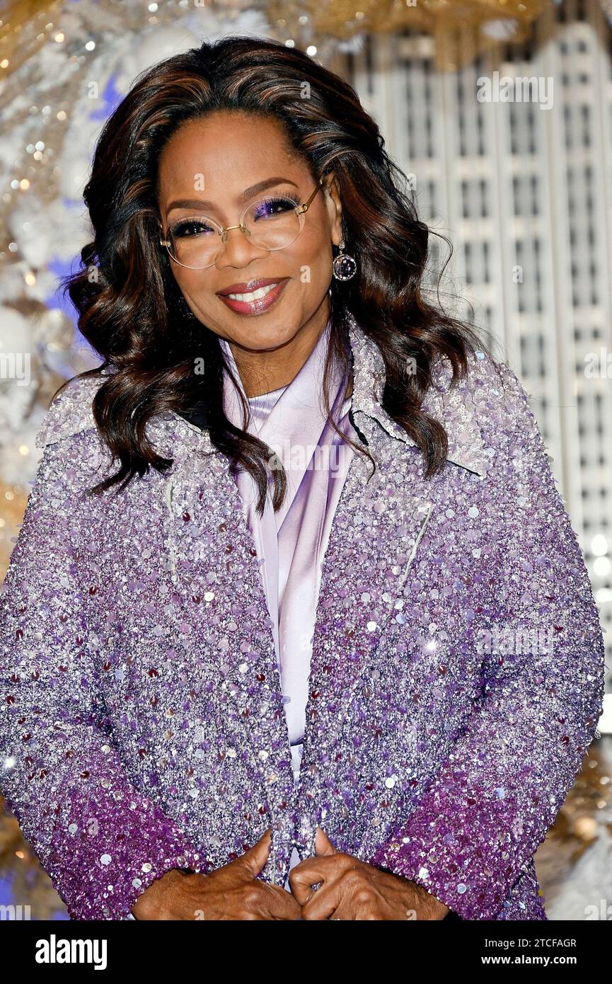 Oprah Winfrey from "The Color Purple" participate in the ceremonial ...