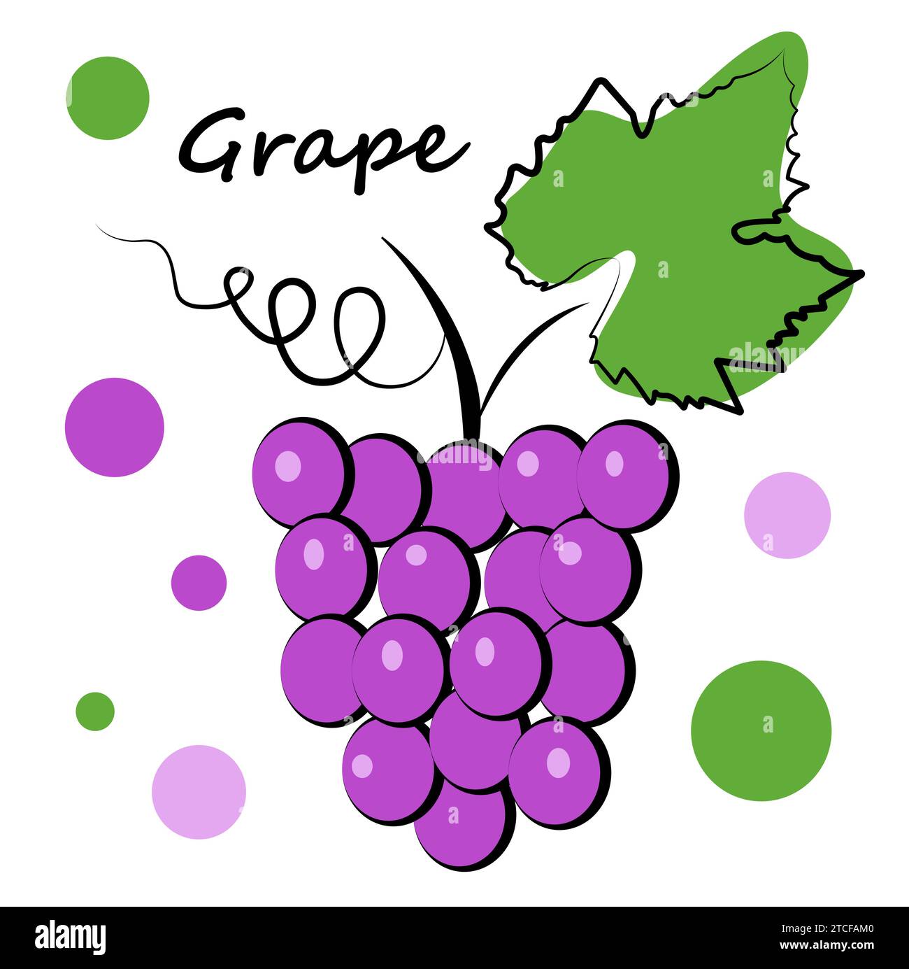 Grapes on a branch Stock Vector Images - Alamy