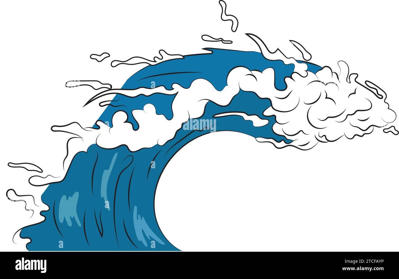 isolated japanese art ocean wave Vector Stock Vector Image & Art - Alamy
