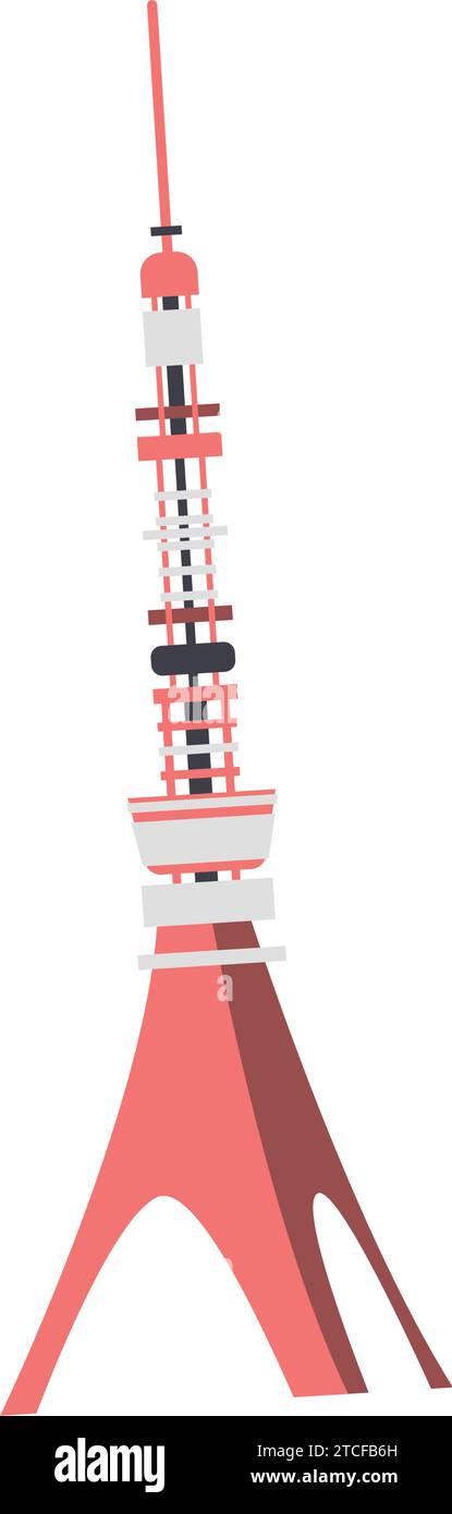Isolated colored traditional tokyo tower landmark Vector Stock Vector ...