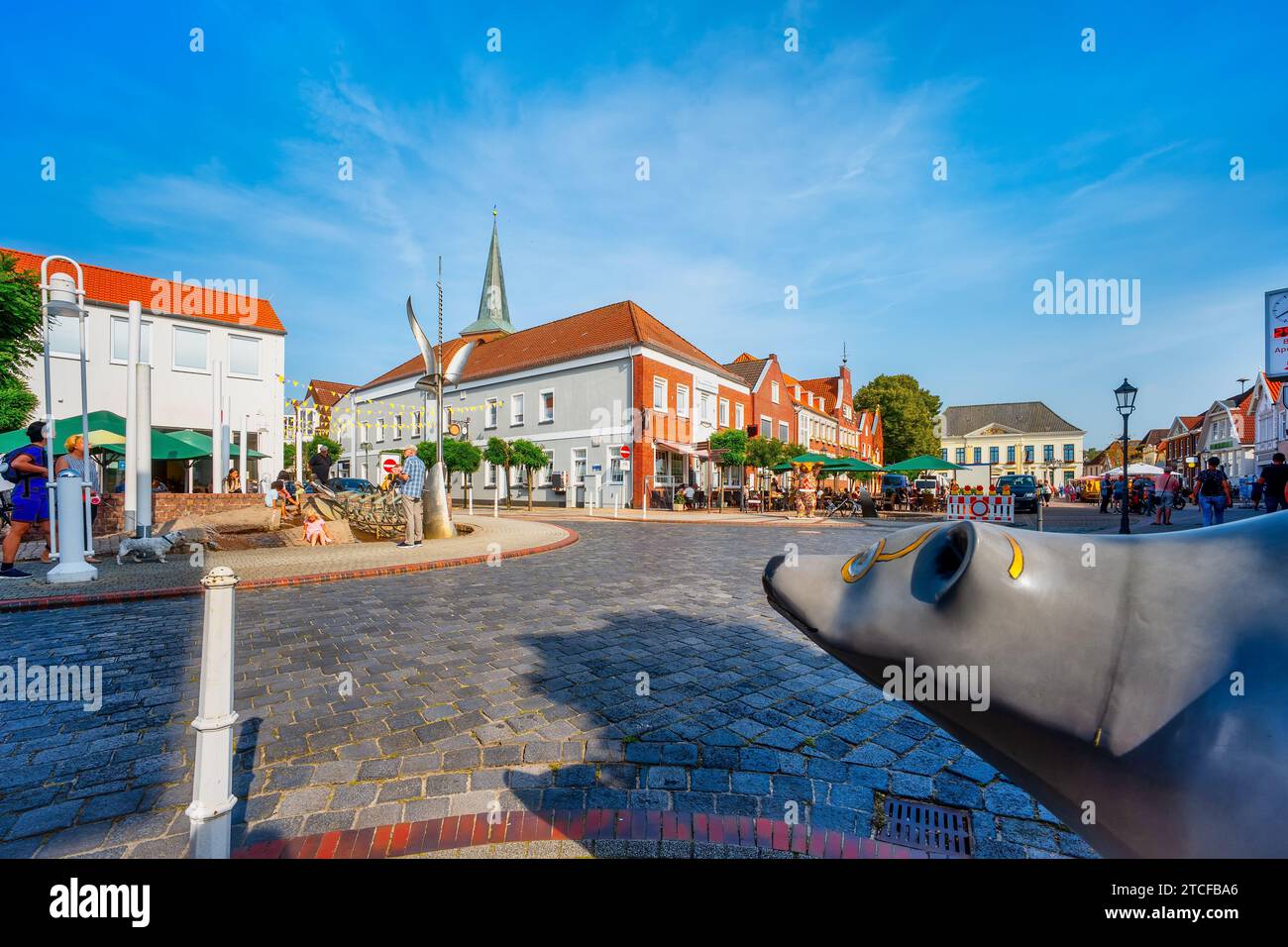 Cityscape of Esens, North sea, Germany Stock Photo - Alamy