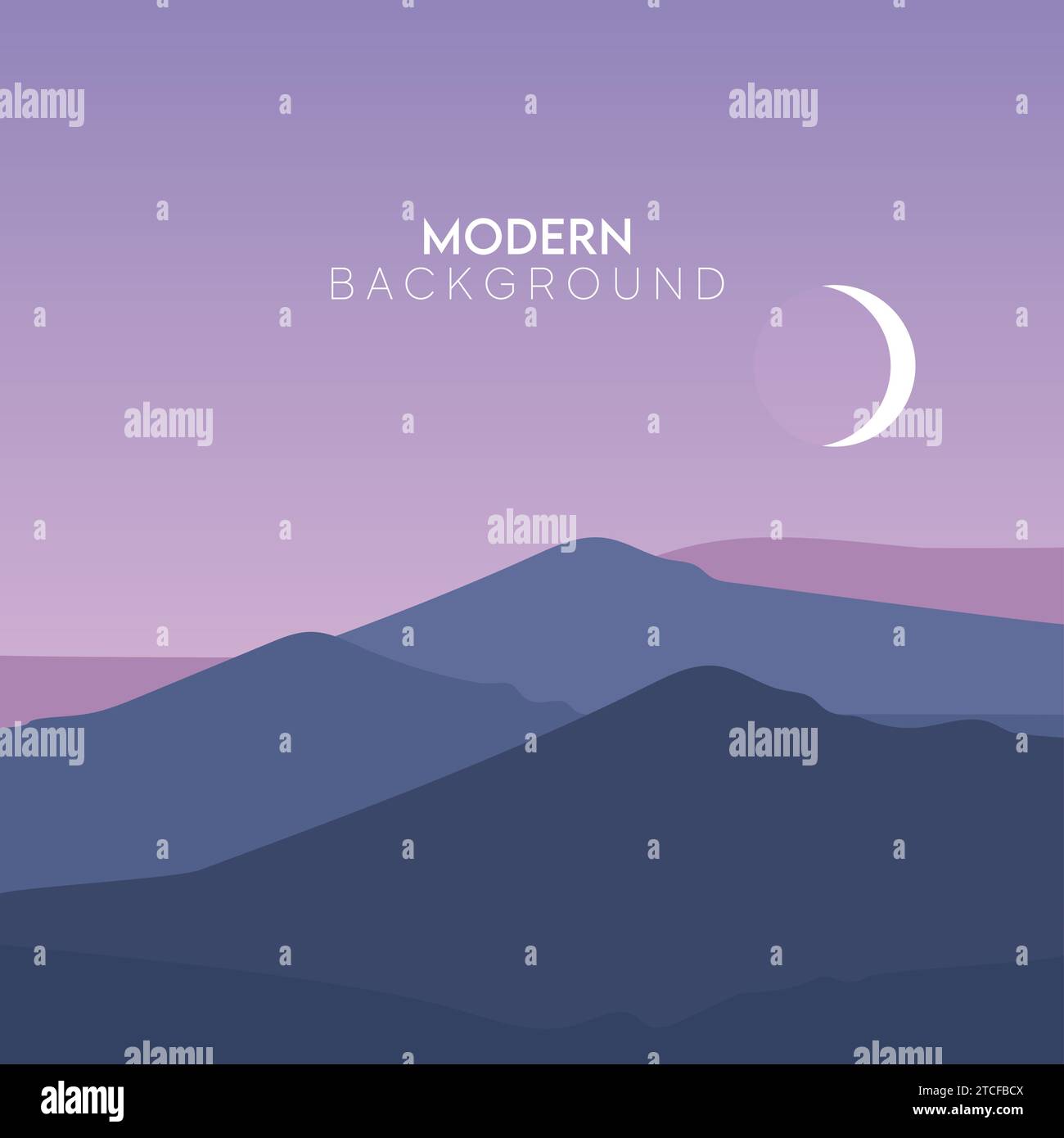 Colored modern natural landscape background Vector Stock Vector Image ...