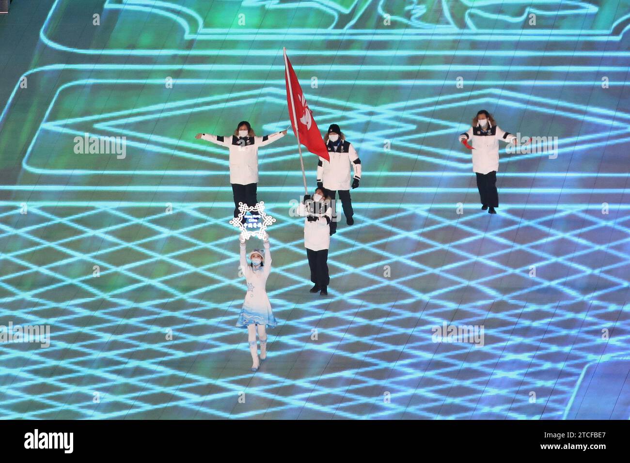 FEB 4, 2022 - Beijing, China: Sidney Chu is the flag bearer of Team ...