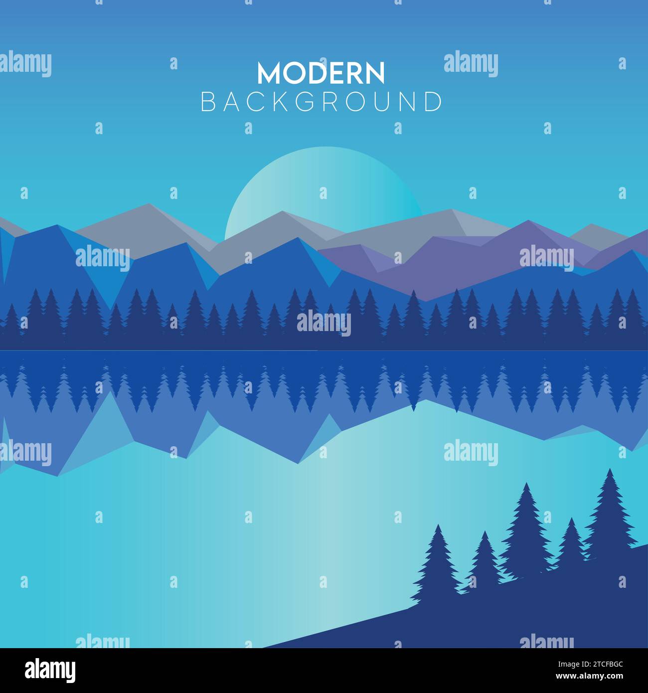 Colored modern natural landscape background Vector Stock Vector Image ...