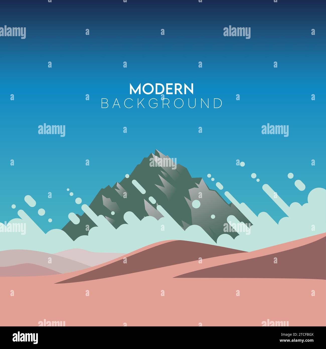 Colored modern natural landscape background Vector Stock Vector Image ...