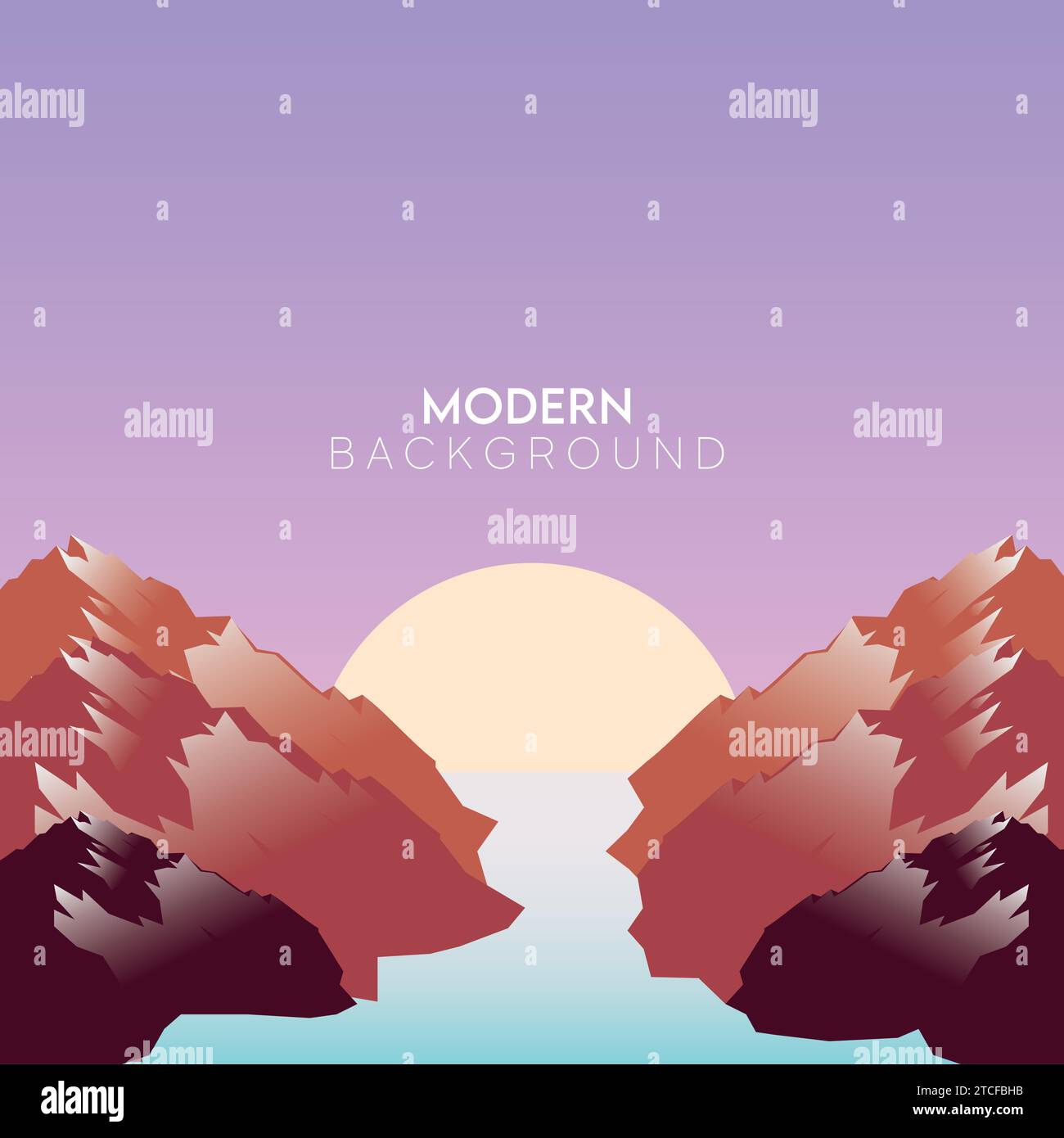 Colored modern natural landscape background Vector Stock Vector Image ...