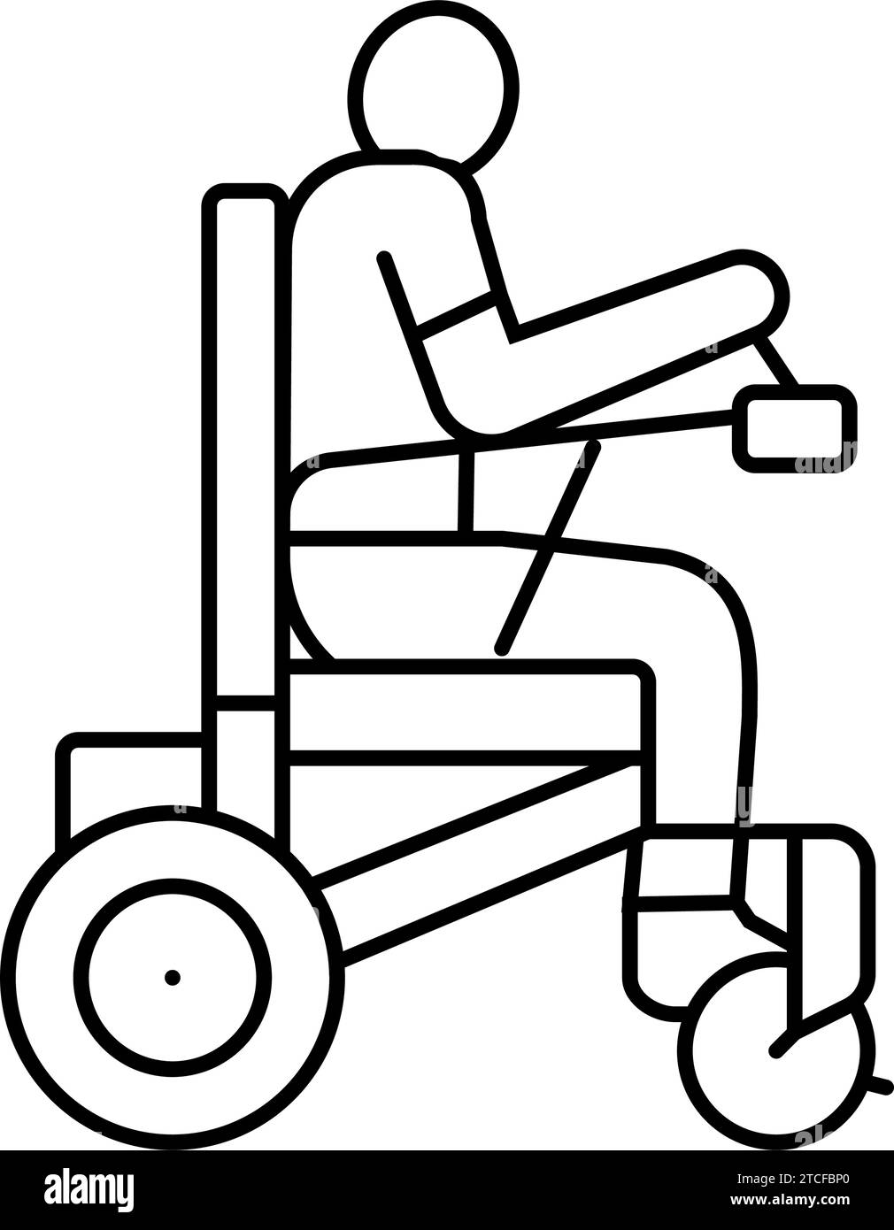 wheelchair mobility occupational therapist line icon vector ...