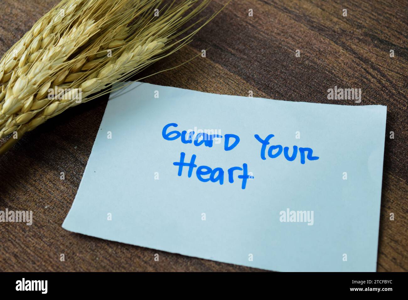 Concept of Guard Your Heart write on sticky notes isolated on white ...