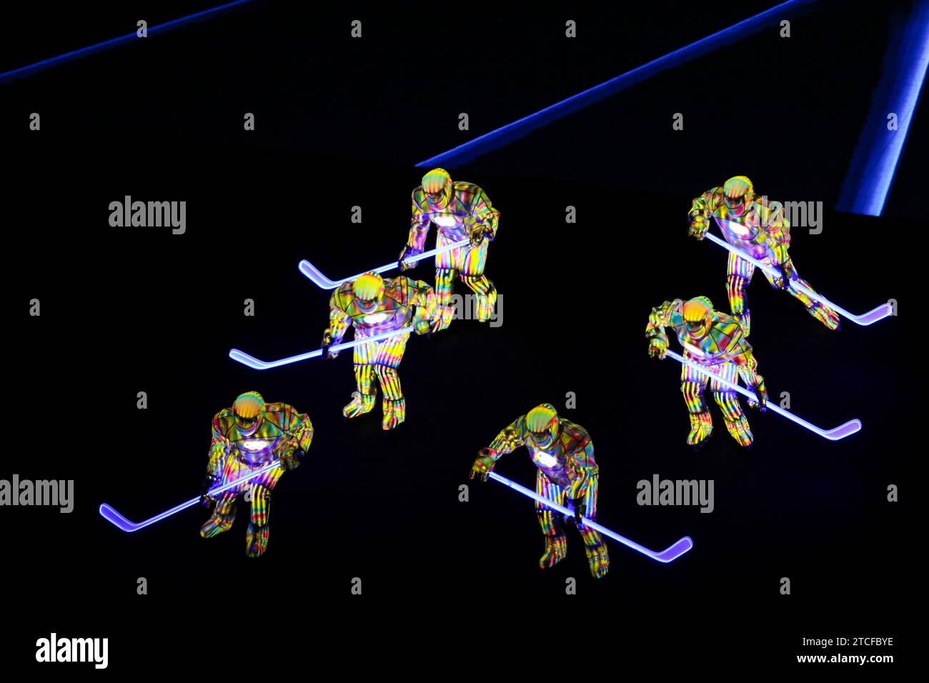 FEB 4, 2022 - Beijing, China: six hockey players enter the stadium and ...