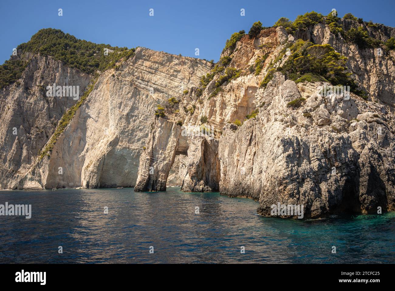 Beautiful Rocky Landscape in Zakynthos. Stony Cliff during Summer Day ...
