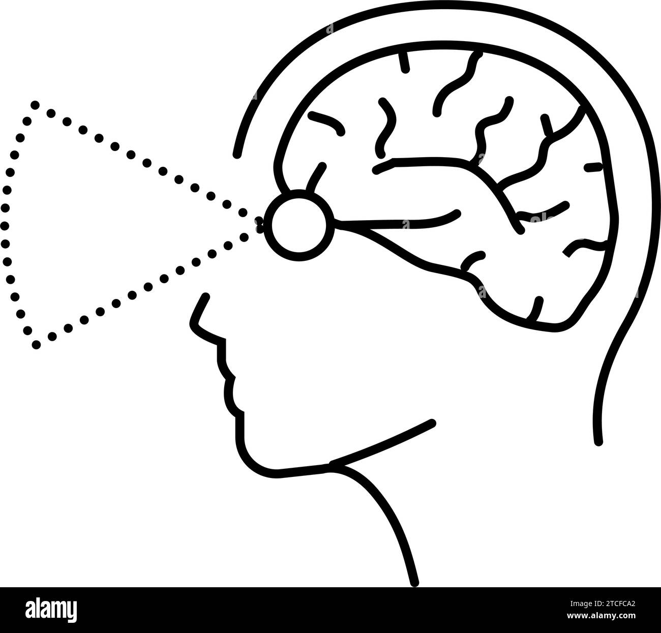 visual perception occupational therapist line icon vector illustration ...