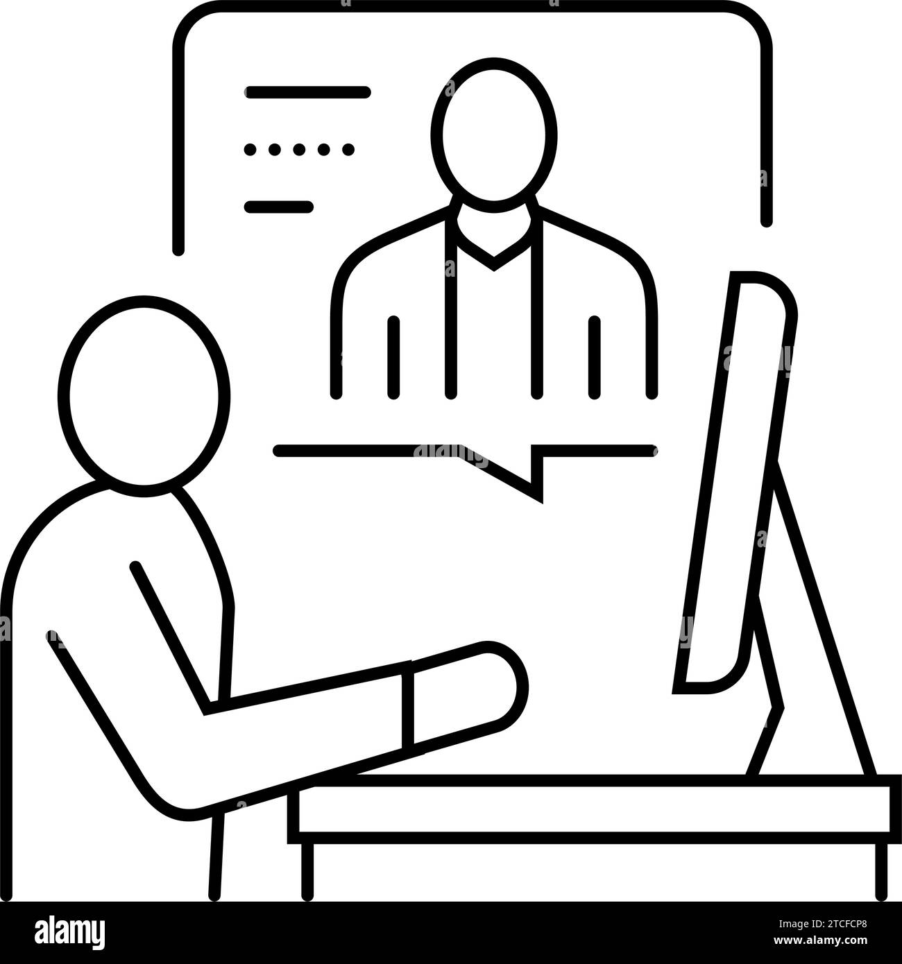 personalized learning online learning platform line icon vector ...