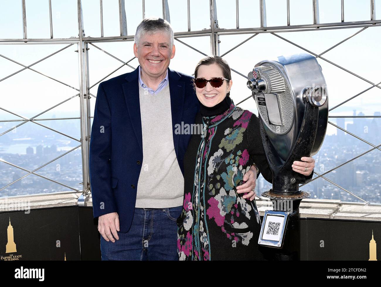 Author And Co Creator Rick Riordan Left And Producer Becky Riordan