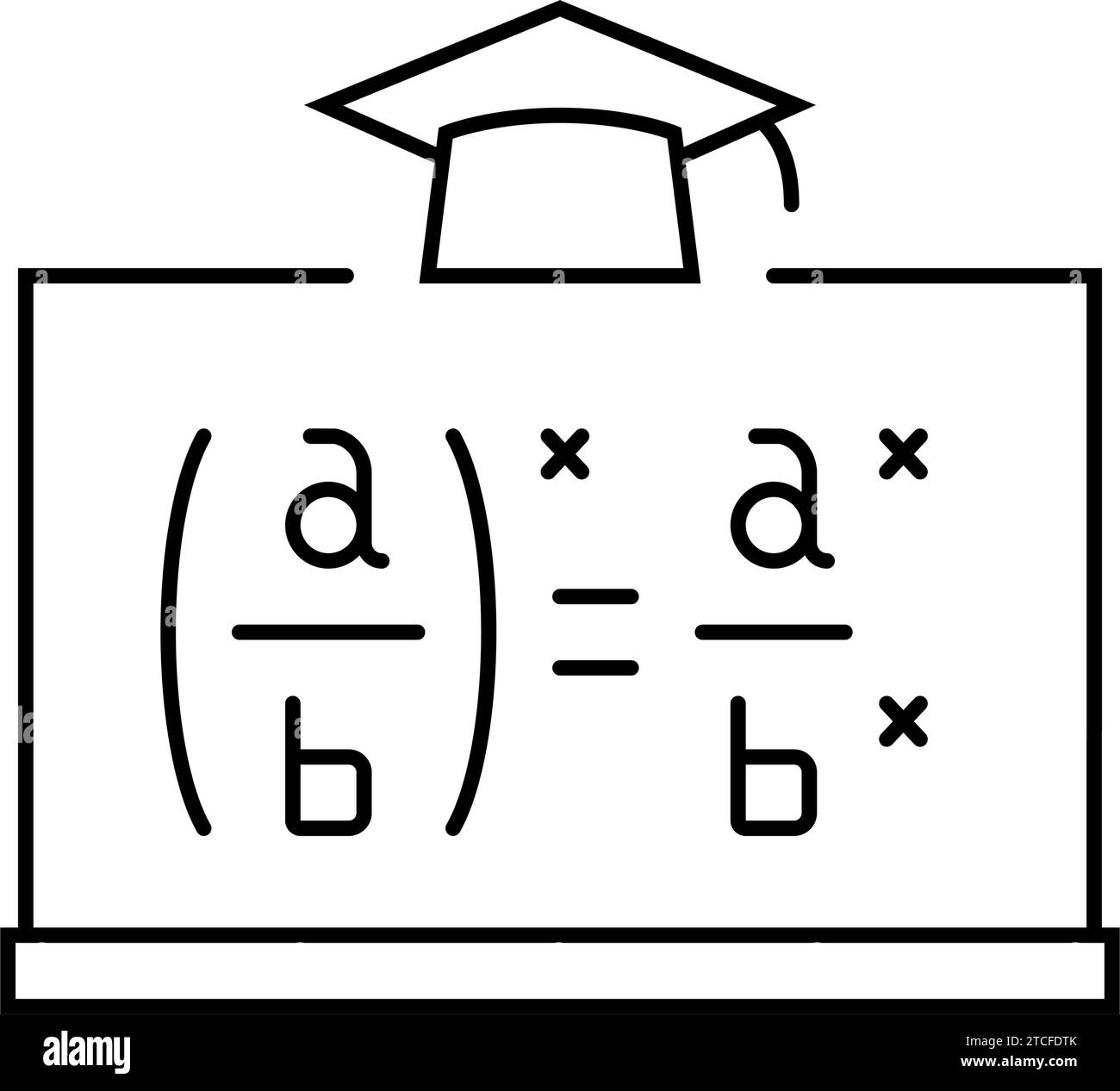 math class primary school line icon vector illustration Stock Vector ...