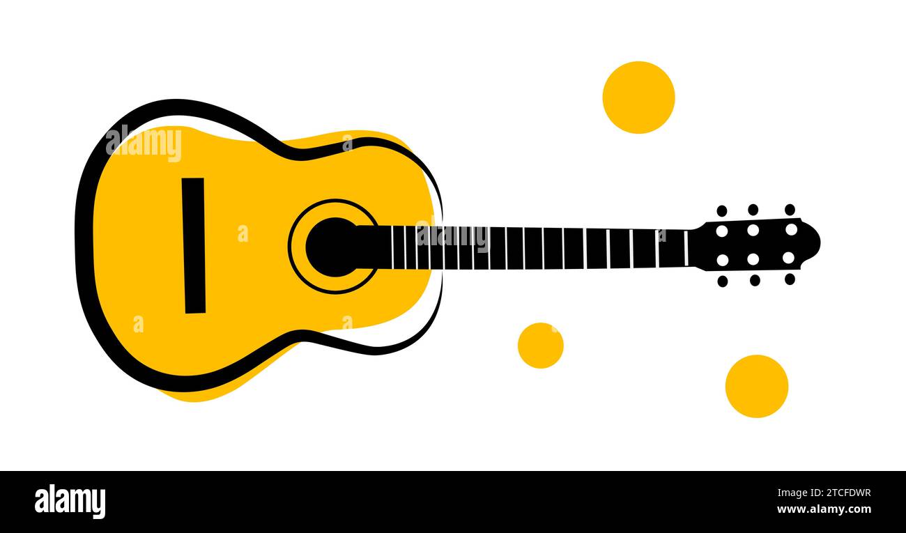 Guitar icon in doodle Stock Vector Images - Alamy