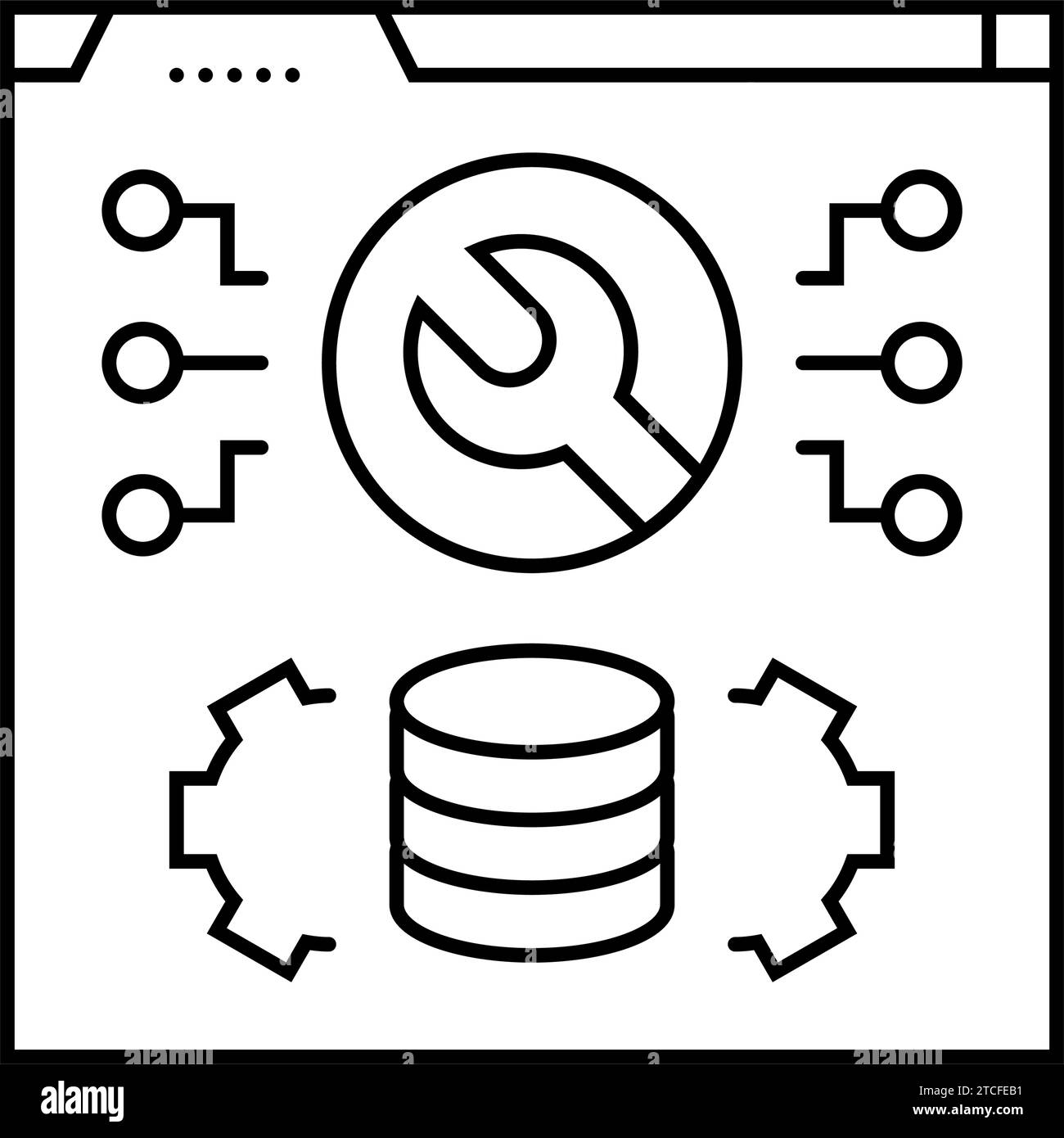 software maintenance line icon vector illustration Stock Vector Image ...