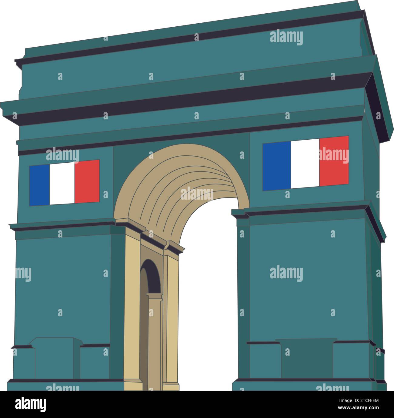 Napoleon triumphal arch Stock Vector Images - Alamy