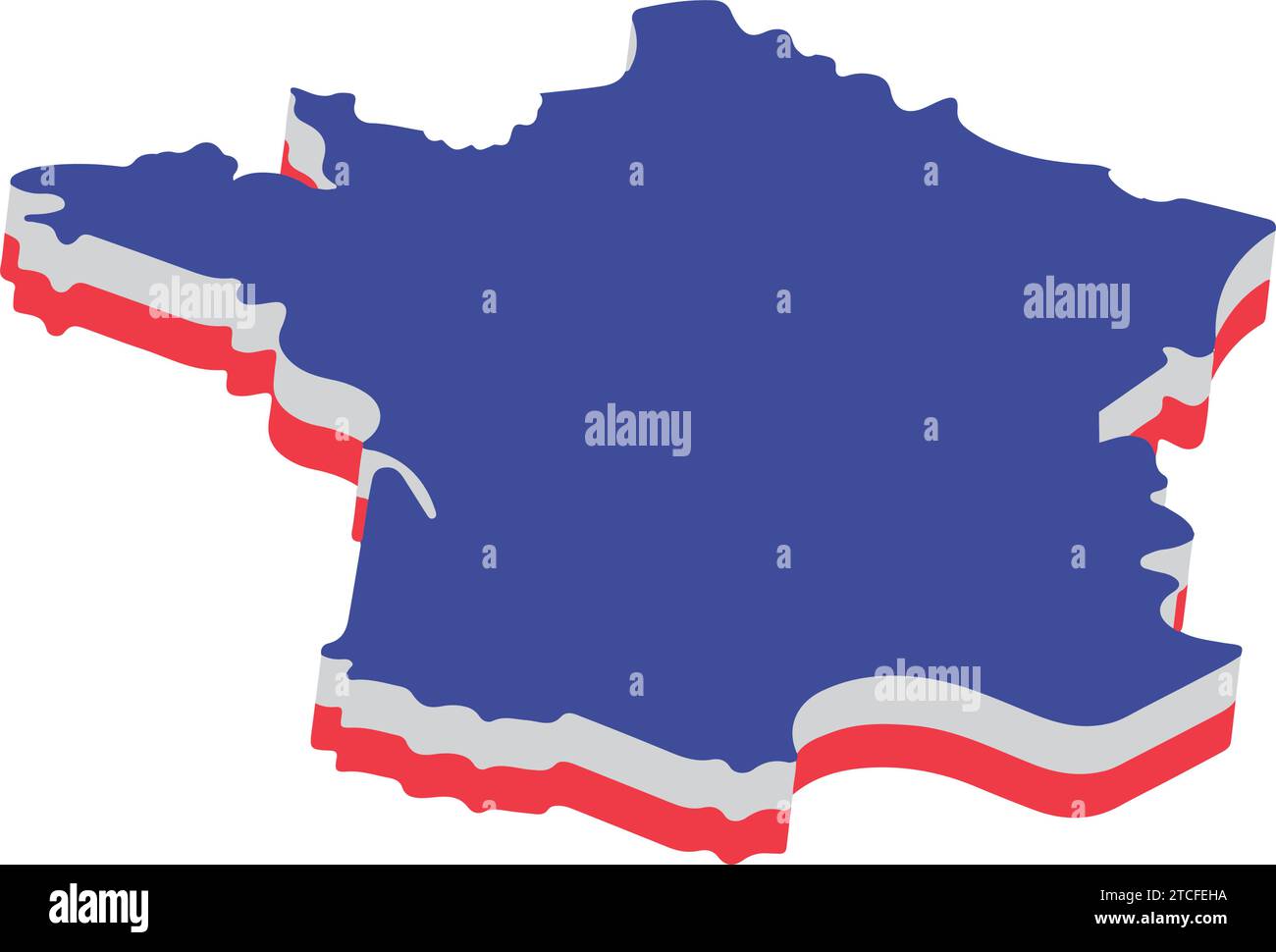Isolated map of France with its flag colors Vector Stock Vector Image ...