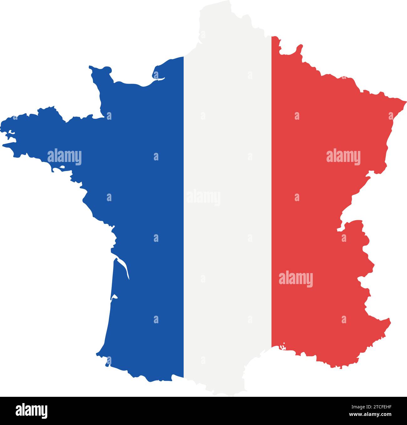 Isolated map of France with its flag colors Vector Stock Vector Image ...