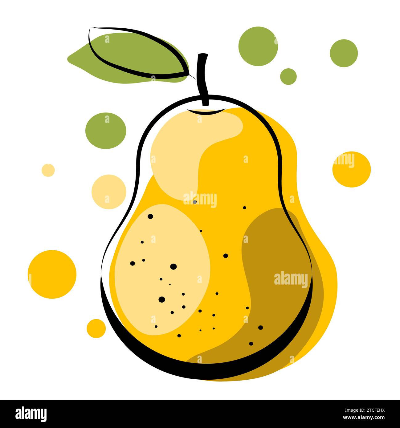 Pear on a white background. Doodle Stock Vector Image & Art - Alamy