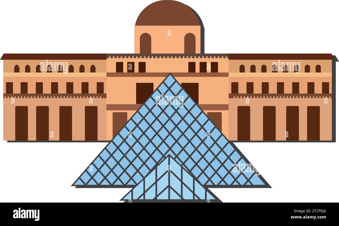 At louvre museum Stock Vector Images - Alamy