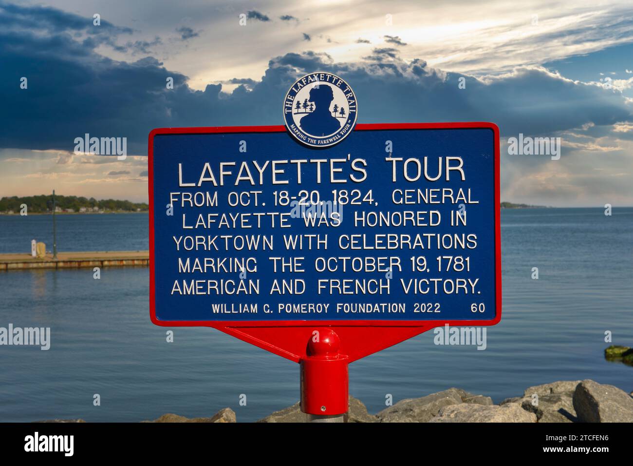 Lafayette's Tour historic marker in Yorktown, VA Stock Photo - Alamy