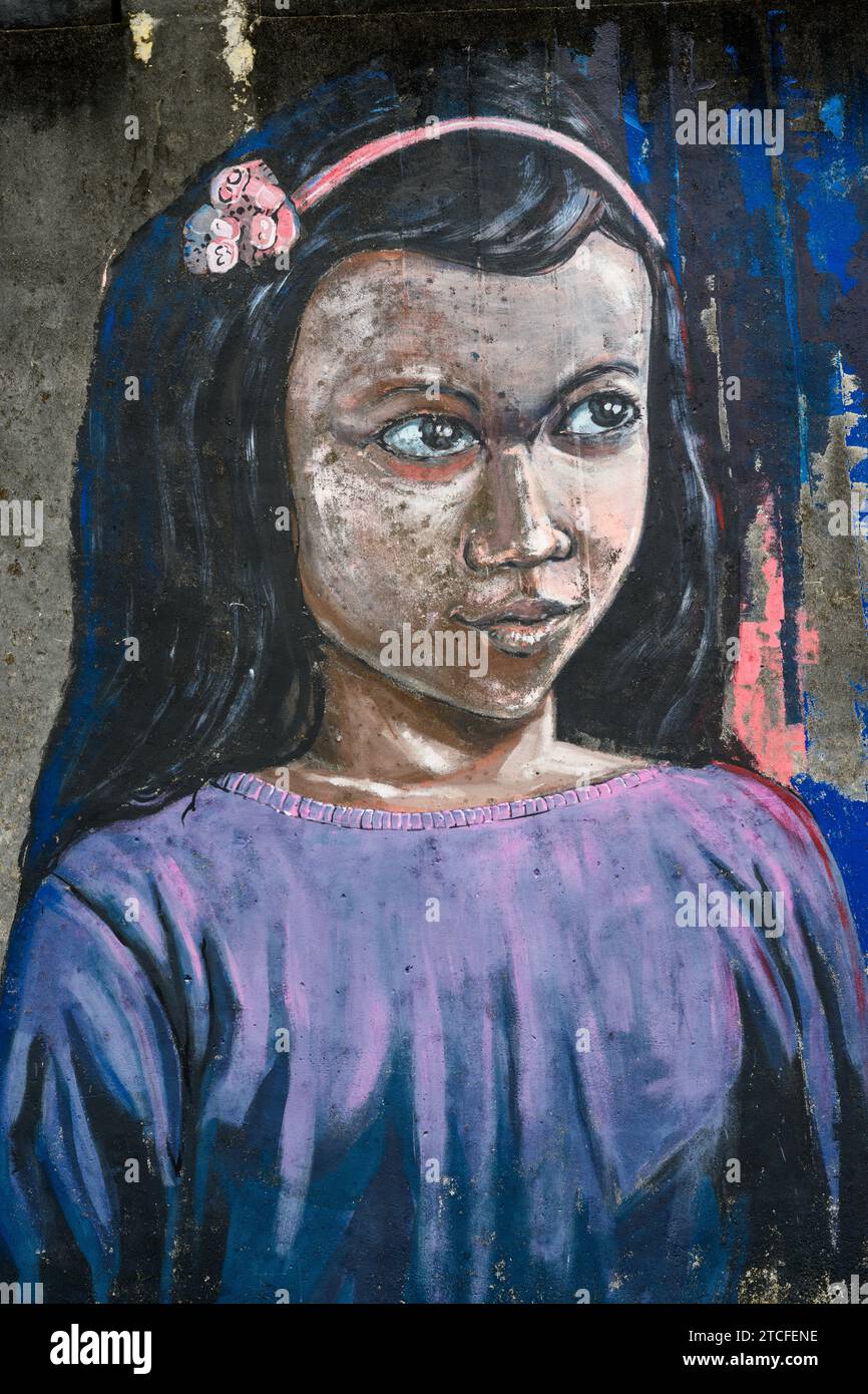 The Uncle Muniandi wall mural. Balik Pulau street art, Penang, Malaysia ...