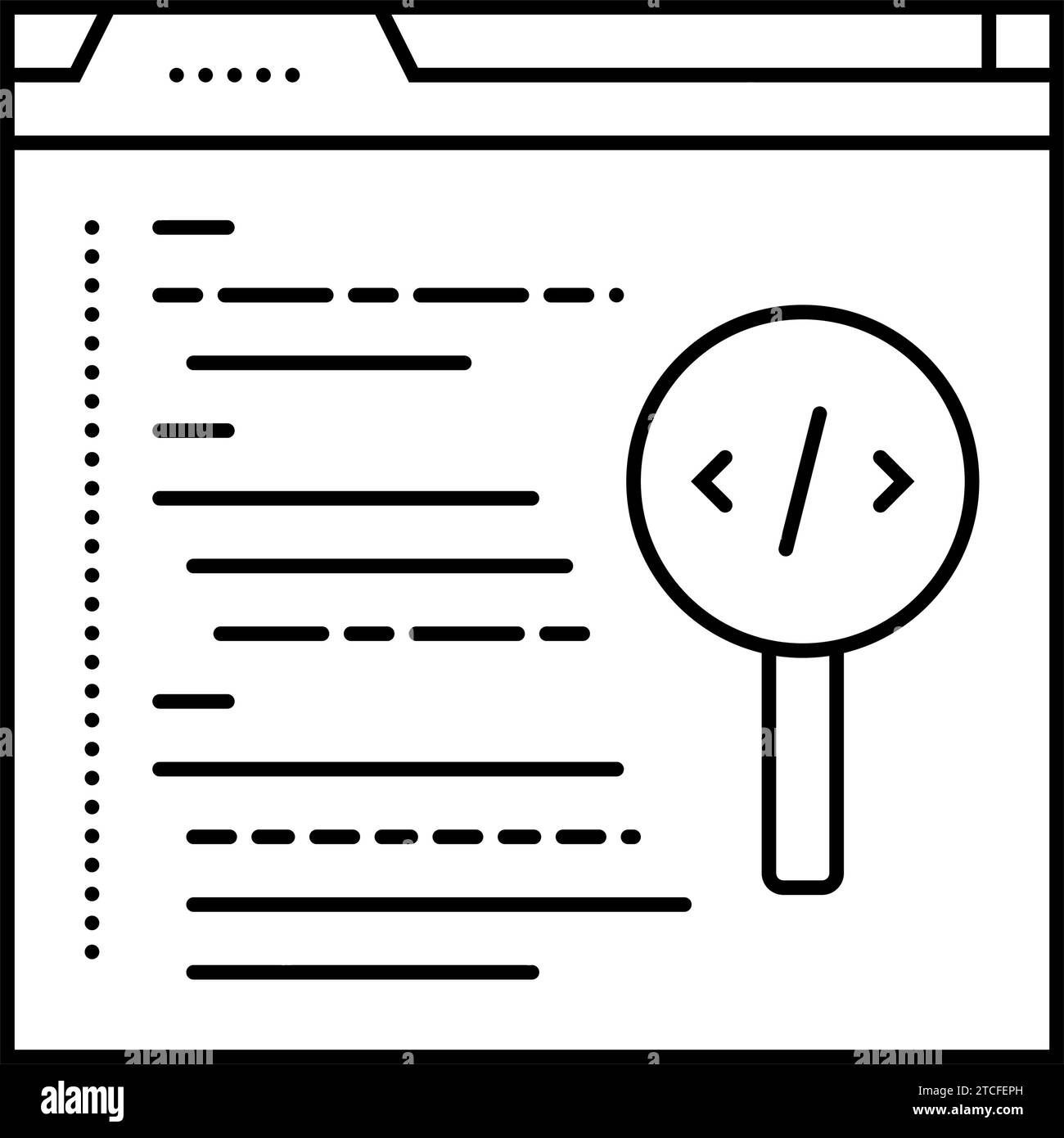 code review software line icon vector illustration Stock Vector Image ...