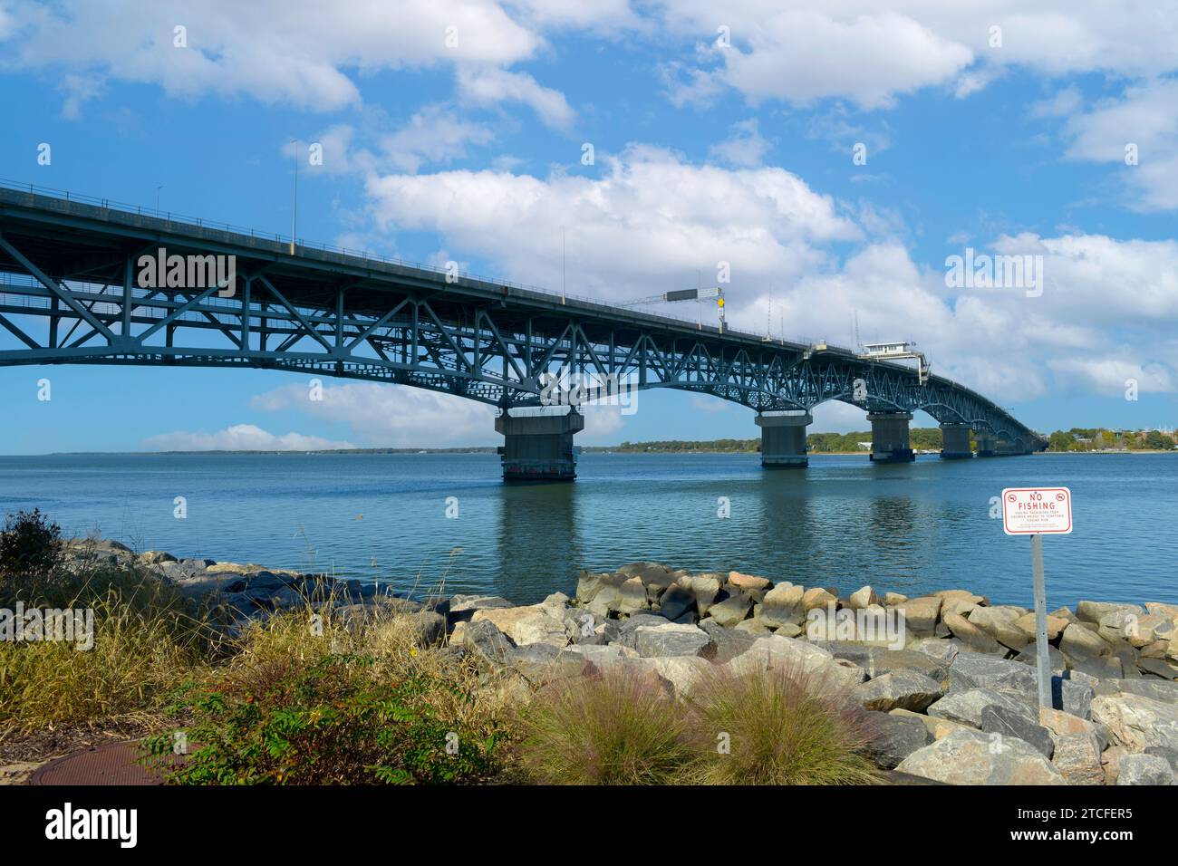 The Coleman Memorial Bridge over the York River between Gloucester ...