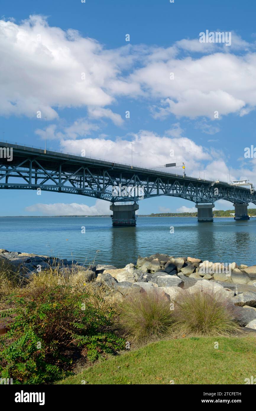The Coleman Memorial Bridge over the York River between Gloucester ...