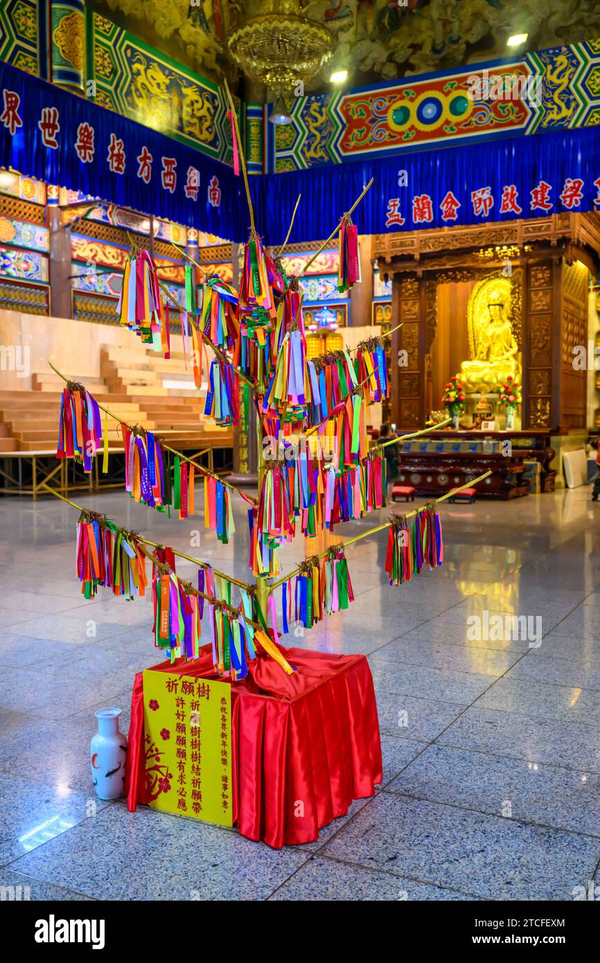 Placing Wishing Ribbons at Kek Lok Si Temple, Penang, Malaysia Stock ...