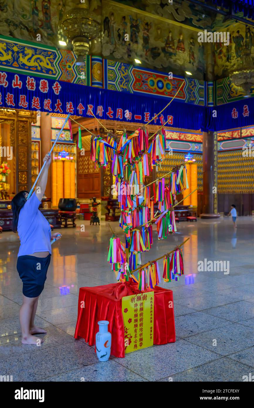 Placing Wishing Ribbons at Kek Lok Si Temple, Penang, Malaysia Stock ...