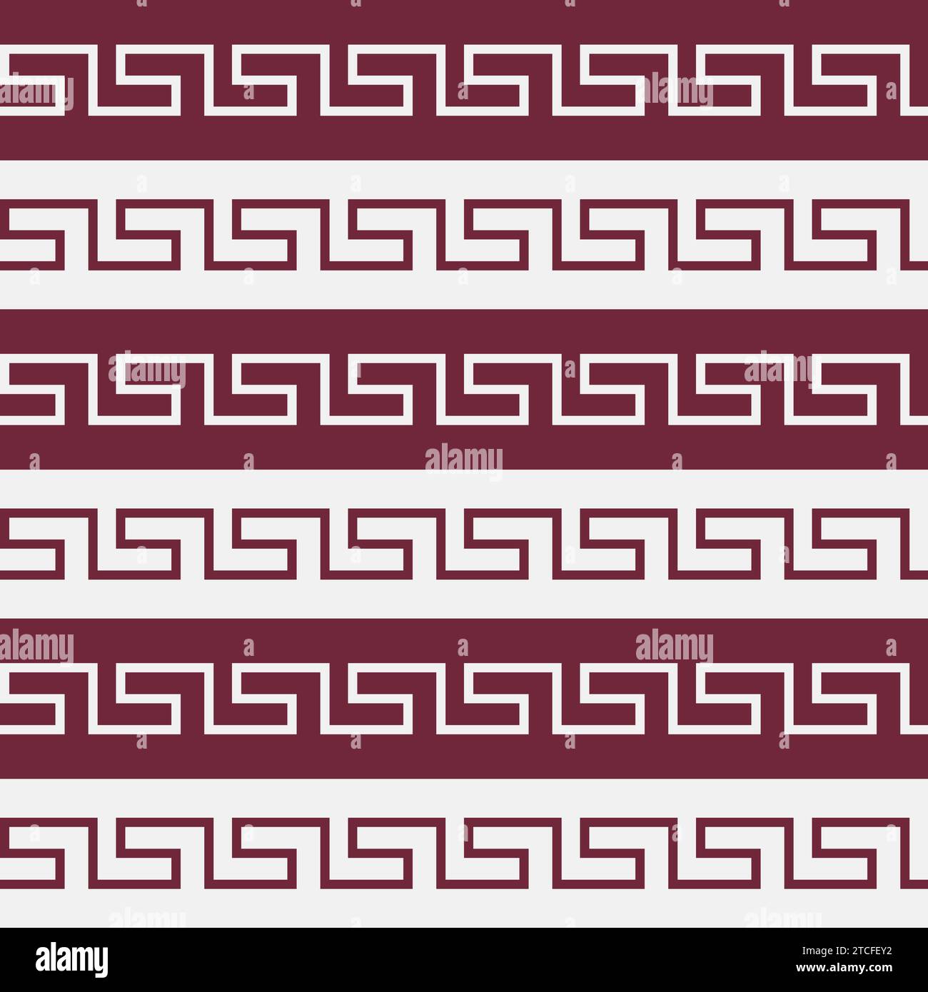 Greek border classic abstract geometric pattern background in red and ...