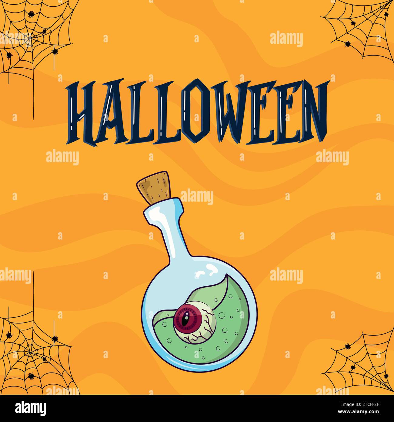Colored halloween party poster with witch potion Vector Stock Vector ...