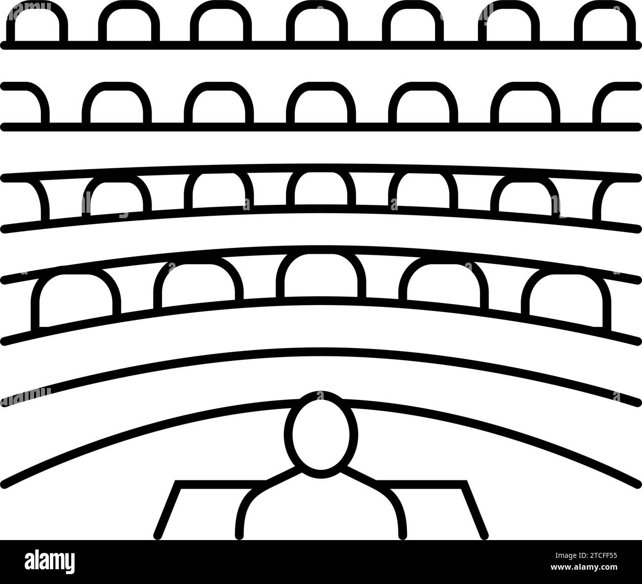 lecture hall college teacher line icon vector illustration Stock Vector ...