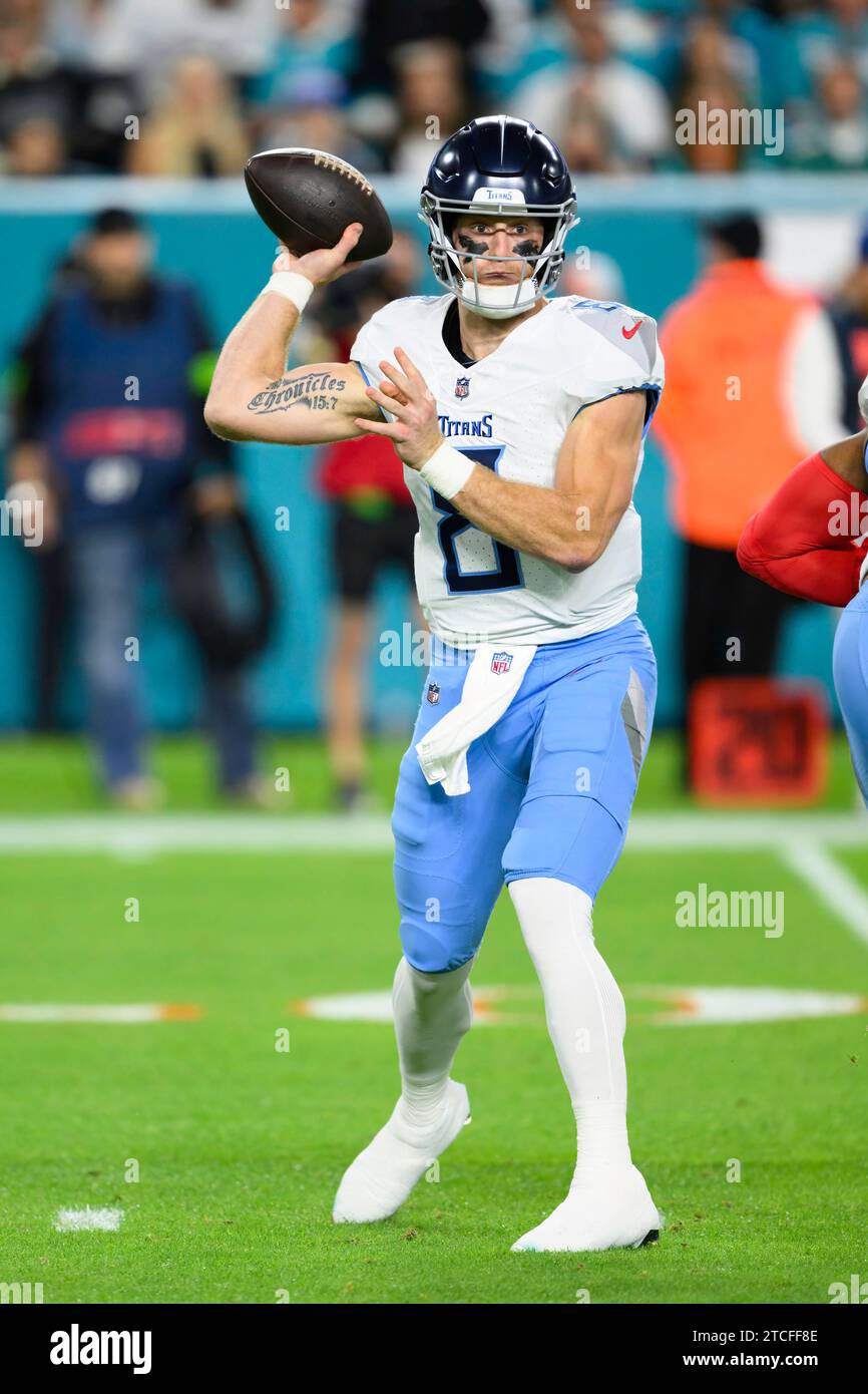 Tennessee Titans quarterback Will Levis (8) throws the ball during an ...