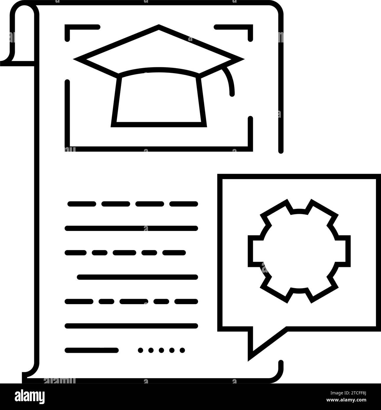 thesis guidance college teacher line icon vector illustration Stock ...