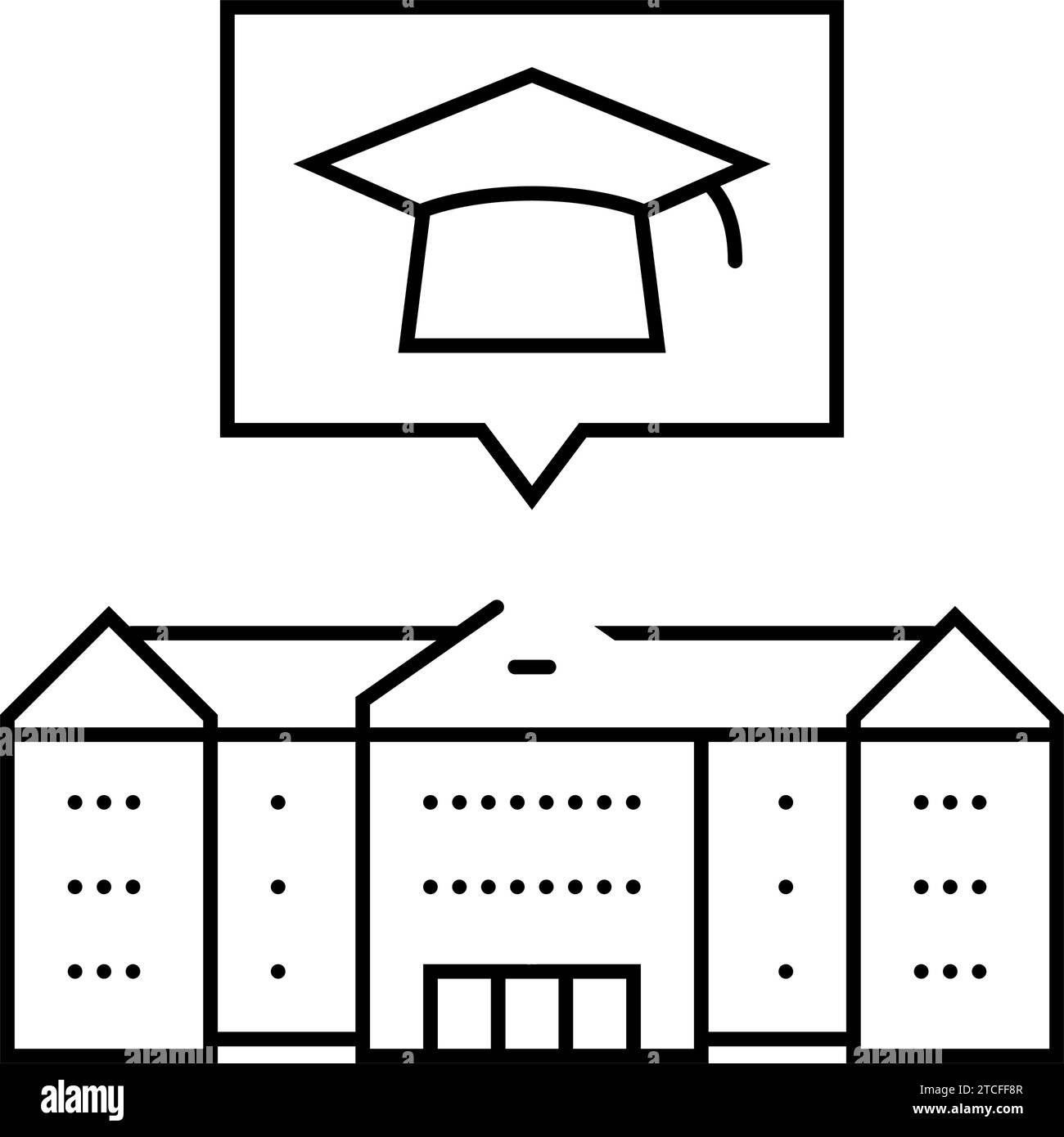 college campus teacher line icon vector illustration Stock Vector Image ...