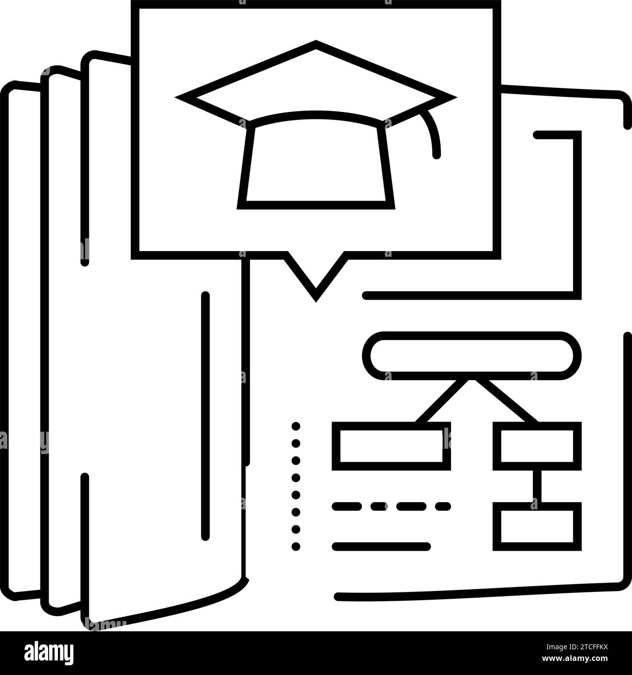 curriculum planning college teacher line icon vector illustration Stock ...