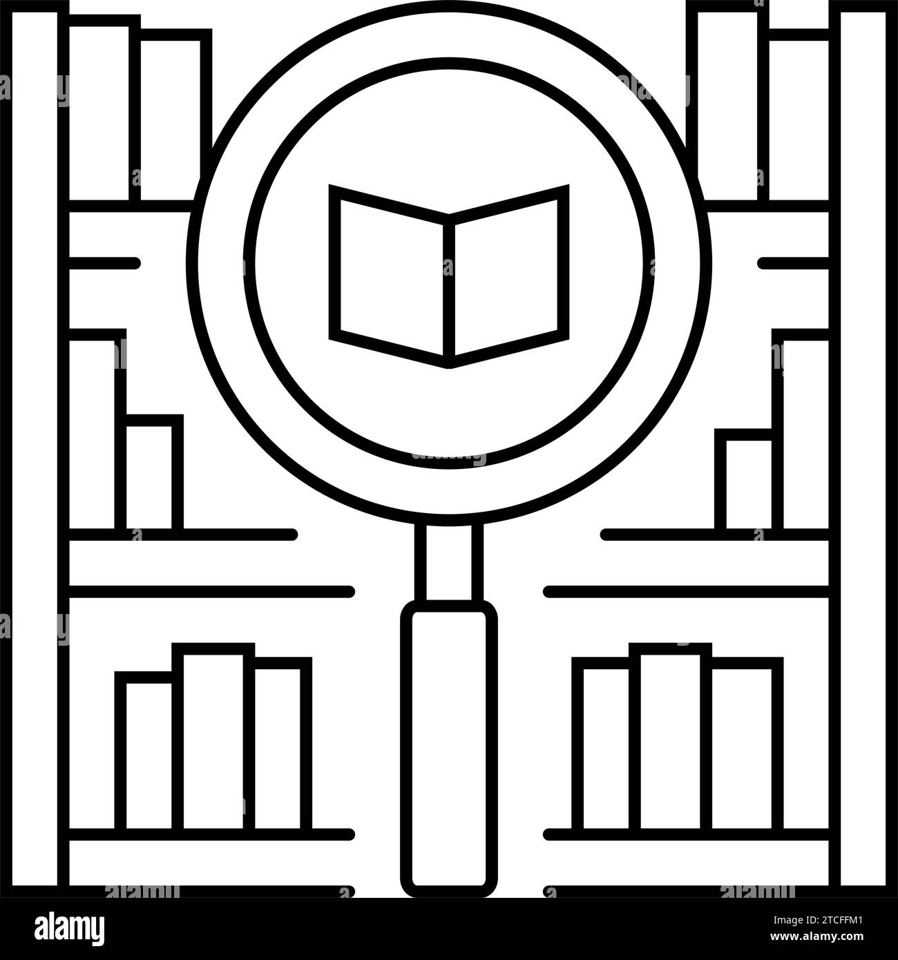 library research college teacher line icon vector illustration Stock ...