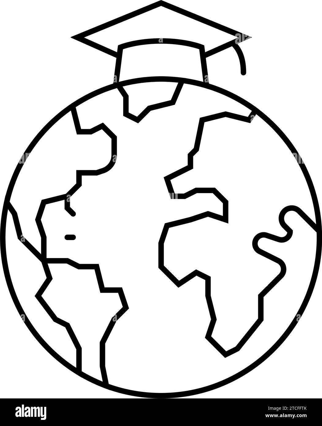 study abroad college teacher line icon vector illustration Stock Vector ...