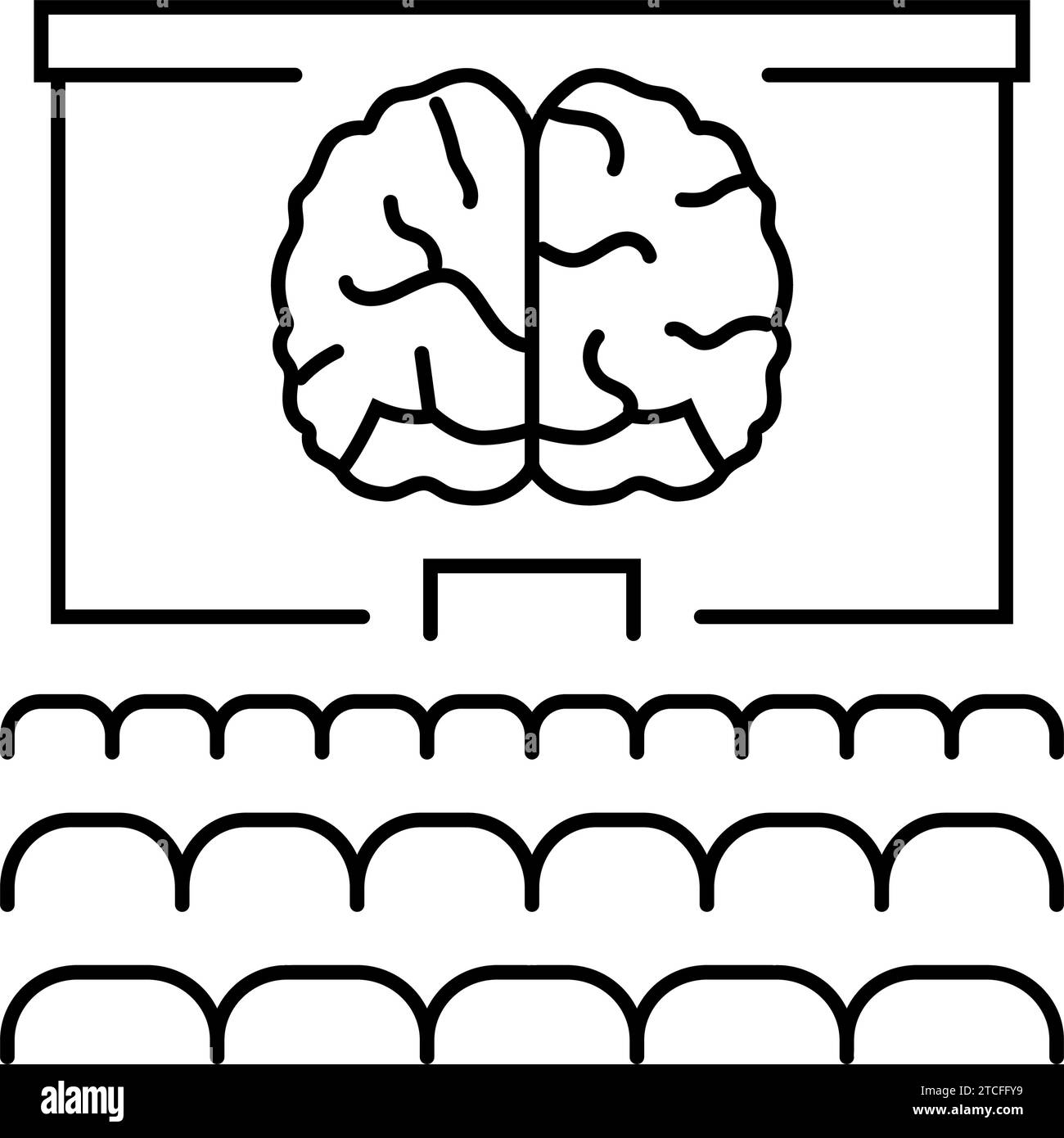 academic conference college teacher line icon vector illustration Stock ...