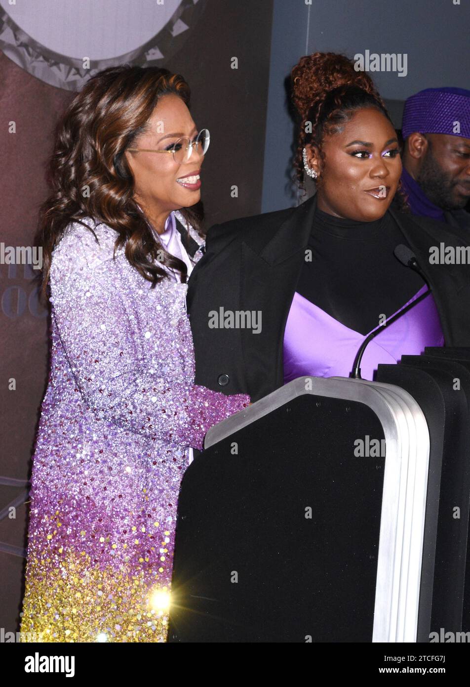 NEW YORK, NY - DECEMBER 12: Oprah Winfrey and Danielle Brooks pictured ...